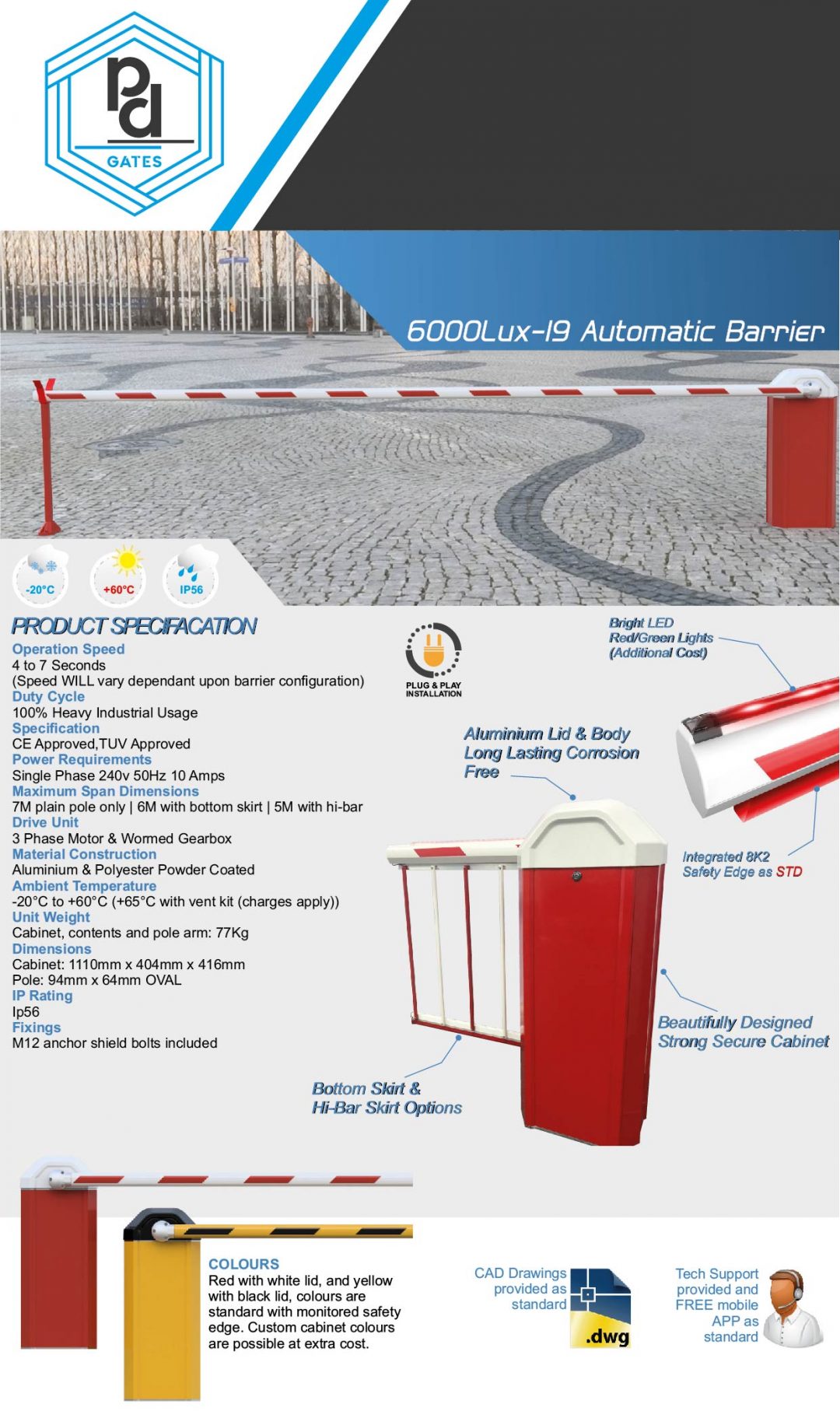 6000LUX19 Barrier - PD Gates