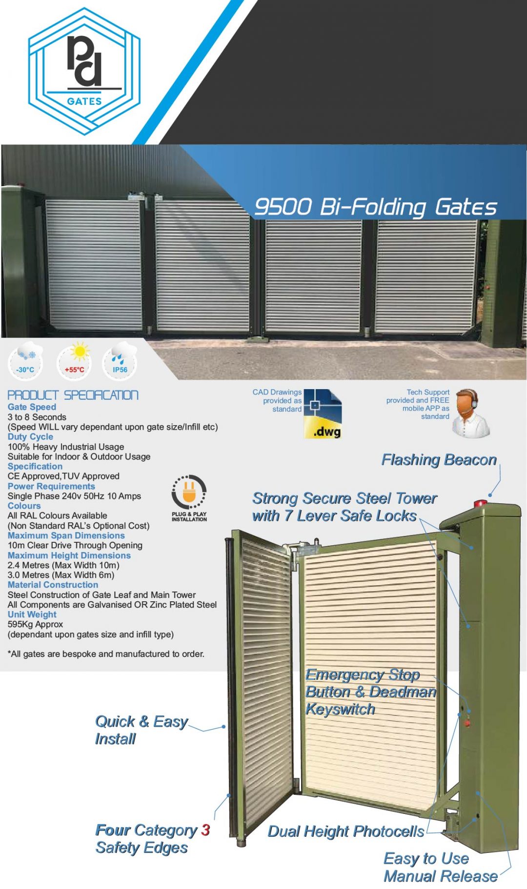 Bi Folding Gates - PD Gates